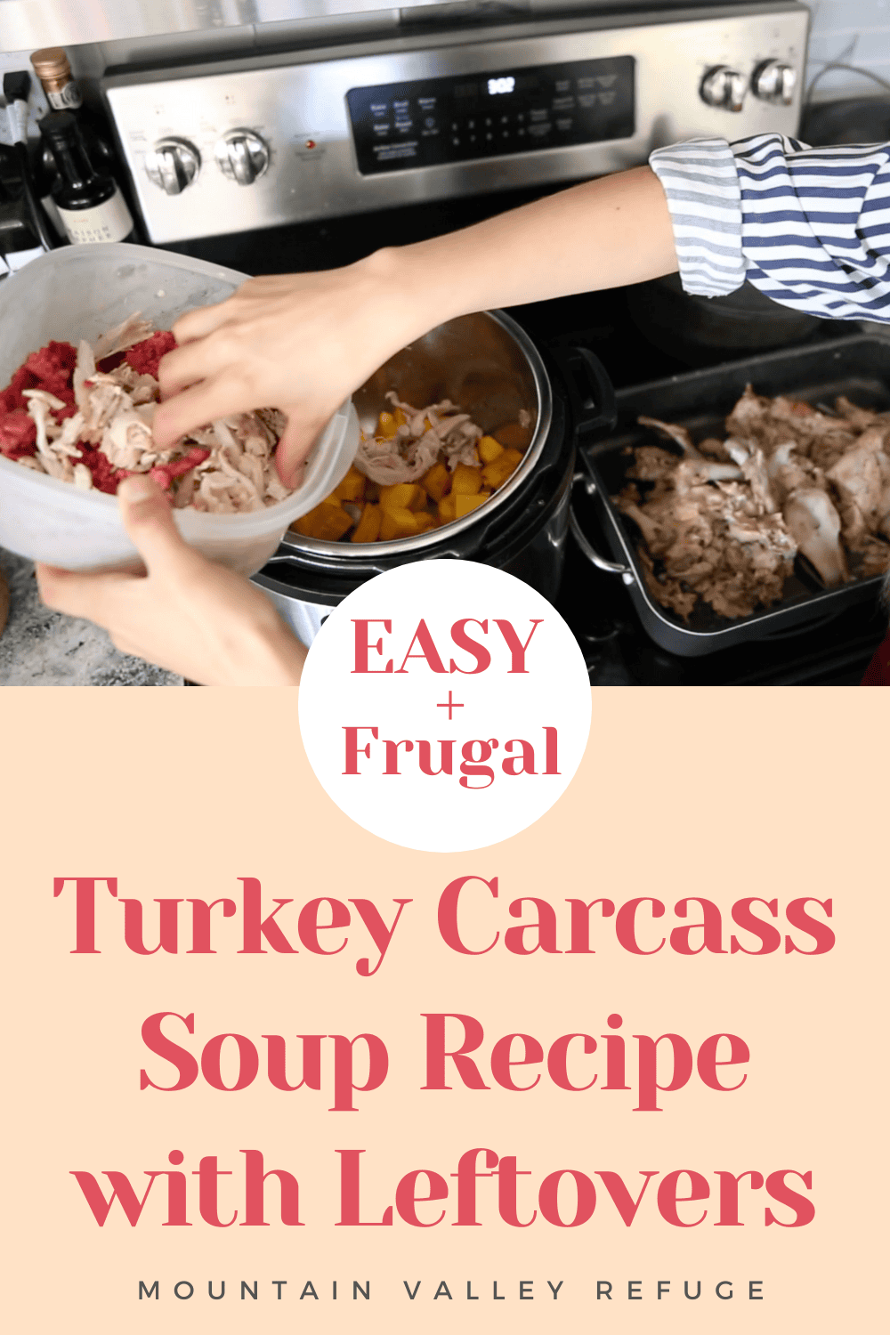 Recipe for Frugal Turkey Carcass Soup with Holiday Leftovers